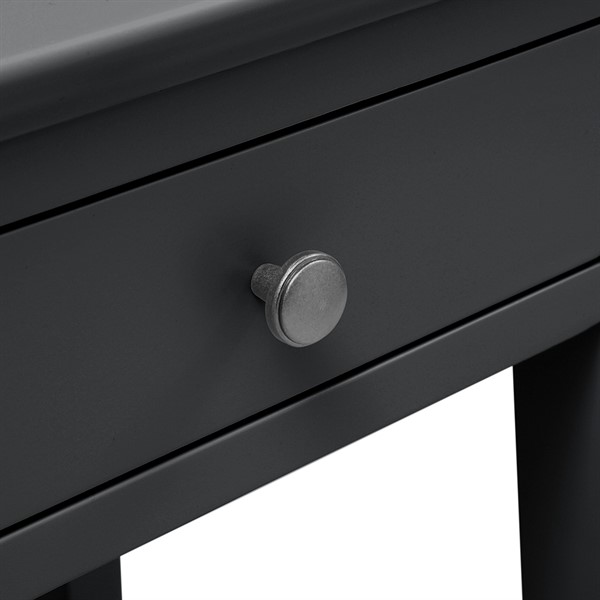 Chantilly Dusky Black Narrow Bedside - The Cotswold Company