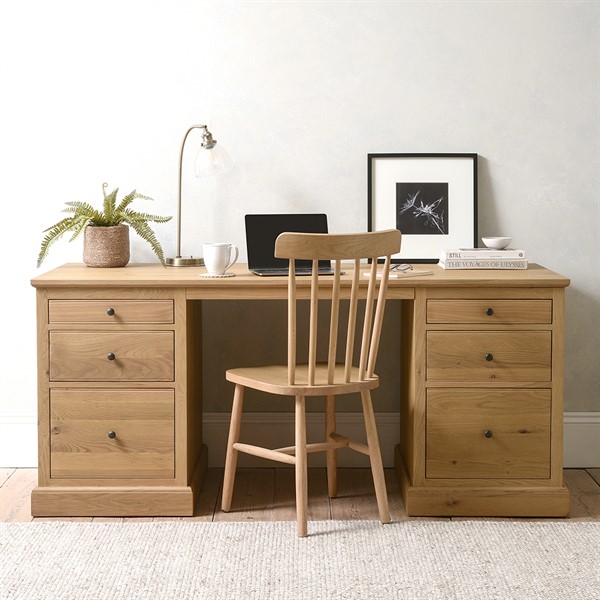 Elkstone Mellow Oak Executive Desk - The Cotswold Company | The ...