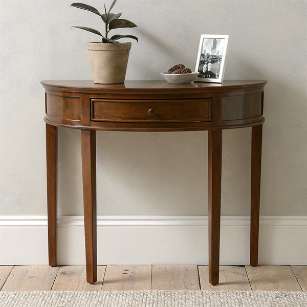 Kingham Cherry Demi Lune Console - The Cotswold Company