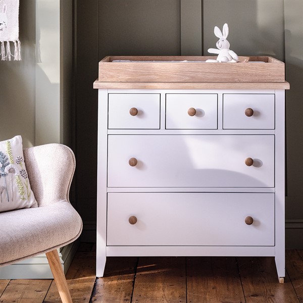 Chester Pure White Changing Unit - The Cotswold Company