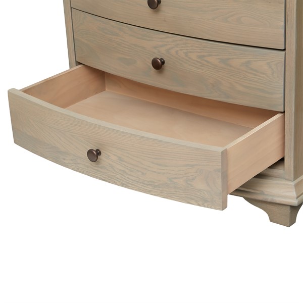 Winchcome Smoked Oak Wide 3 Drawer Bedside - The Cotswold Company