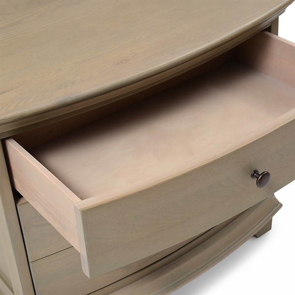 Winchcome Smoked Oak Wide 3 Drawer Bedside - The Cotswold Company