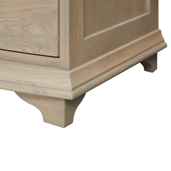 Winchcome Smoked Oak Wide 3 Drawer Bedside - The Cotswold Company