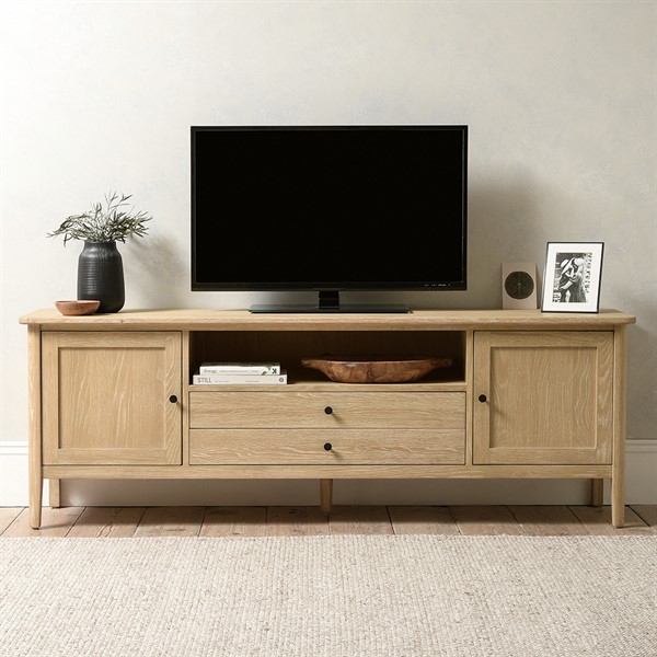 Berkeley Nordic Oak Extra Large TV Unit 75" - The Cotswold Company