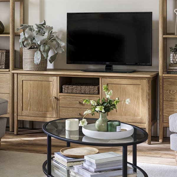 Berkeley Nordic Oak Large TV Unit 60" - The Cotswold Company | The ...