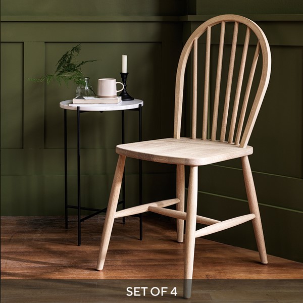 Berkeley Nordic Oak Set of 4 Dining Chairs - The Cotswold Company