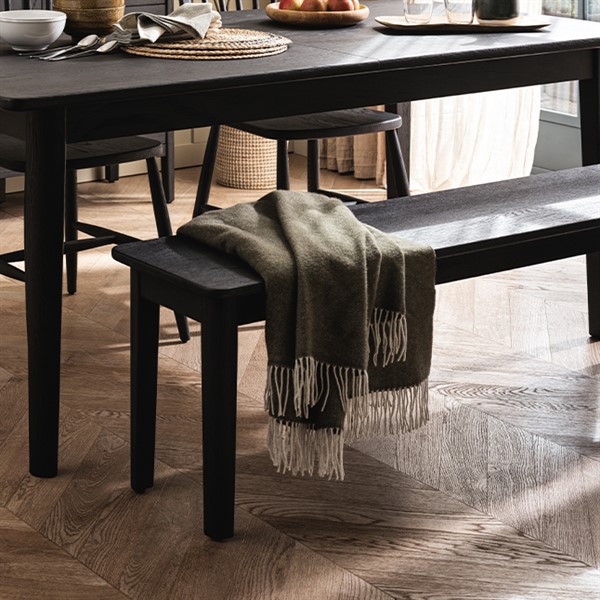 Berkeley Black Oak Dining Bench - The Cotswold Company | The Cotswold ...