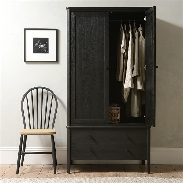 Berkeley Black Oak Double Wardrobe - The Cotswold Company | The ...