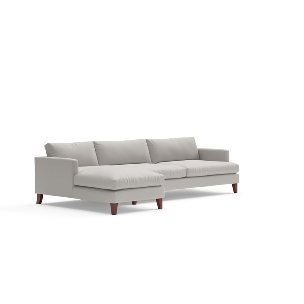 Jackson - Chaise Extra Large Left Hand - Dove grey - House linen mix ...