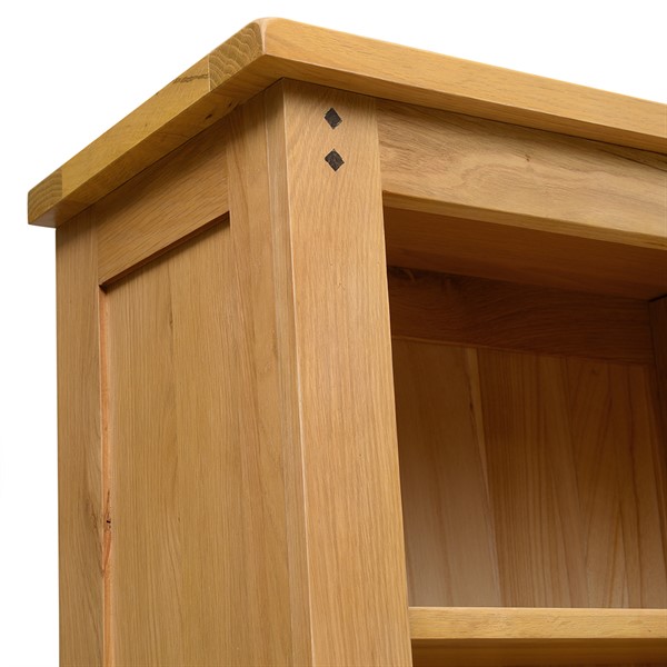 Oakland Rustic Oak New Grand Bookcase - The Cotswold Company