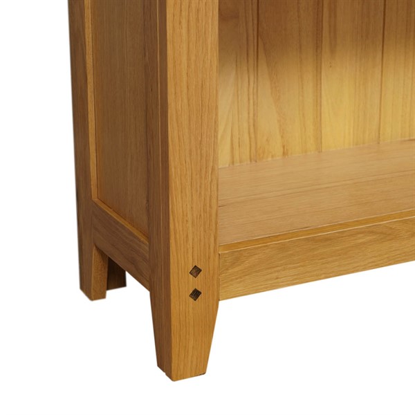 Oakland Rustic Oak New Large Bookcase 5 Shelves - The Cotswold Company