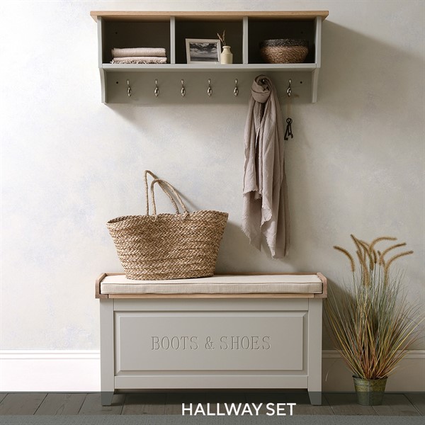 Chester Dove Grey Hallway Boot Bench Set - The Cotswold Company | The ...