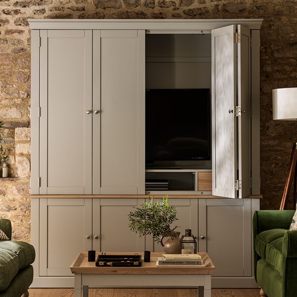 Chester Dove Grey Hideaway Media Unit - The Cotswold Company | The ...