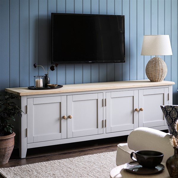 Chester Dove Grey Media Console - The Cotswold Company | The Cotswold ...