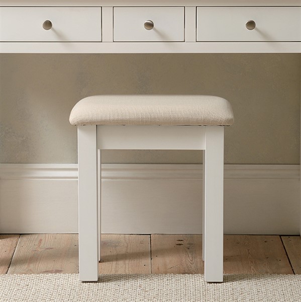 Chester Pure White Dressing Table Stool - The Cotswold Company | The ...