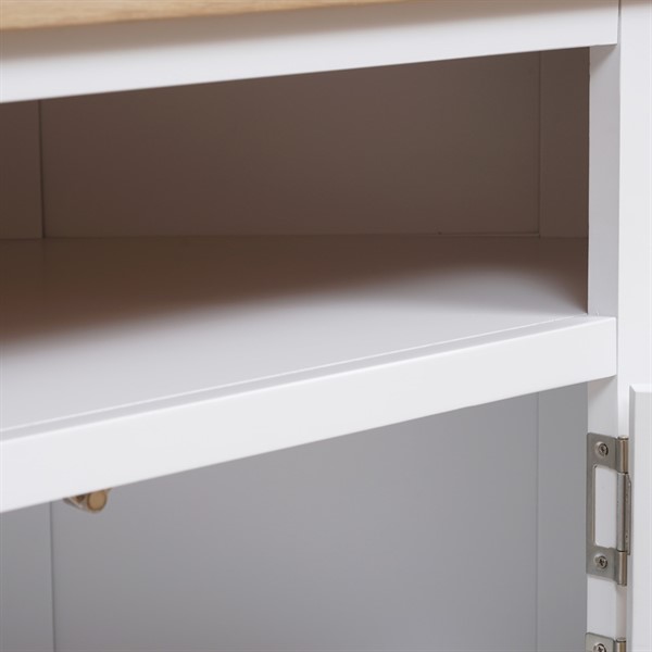 Chester Pure White Large Corner TV Unit - Up to 55" - The Cotswold Company