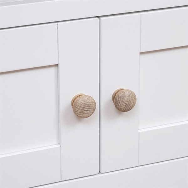 Chester Pure White Large Corner TV Unit - Up to 55" - The Cotswold Company