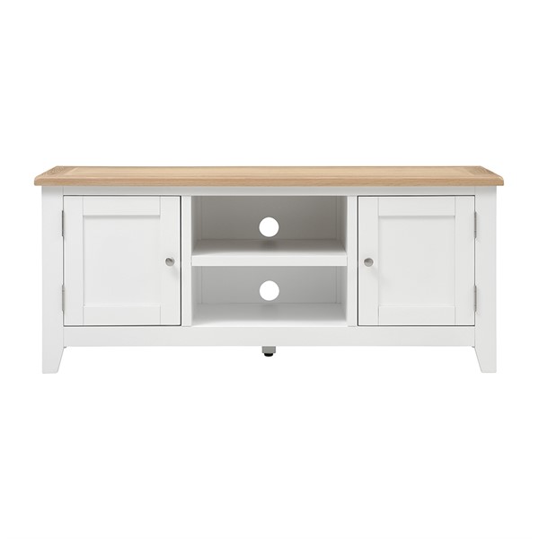 Chester Pure White Large TV stand up to 60" - The Cotswold Company