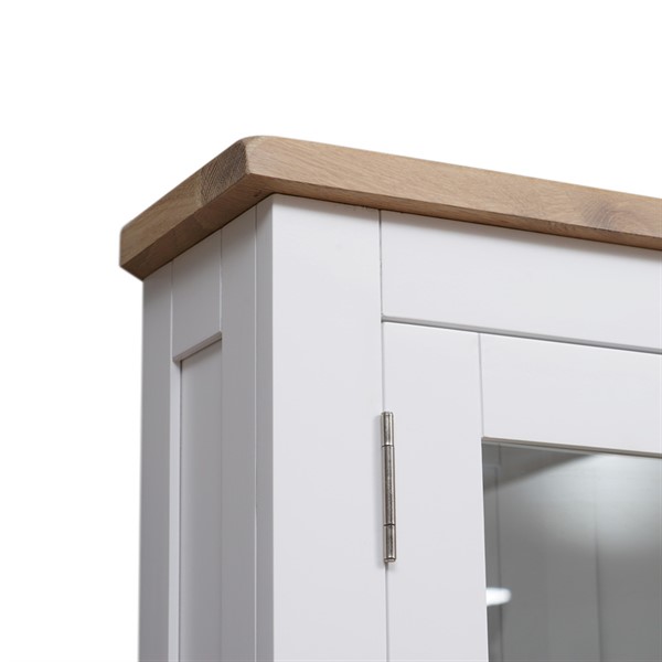 Chester Pure White Corner Display Cabinet - The Cotswold Company