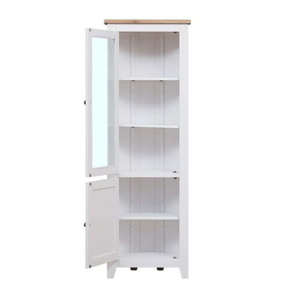 Chester Pure White Corner Display Cabinet - The Cotswold Company