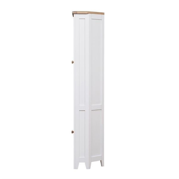 Chester Pure White Corner Display Cabinet - The Cotswold Company