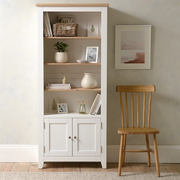 Chester Pure White Alcove Display Cabinet - The Cotswold Company