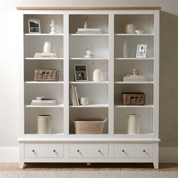 Chester Pure White Grand Bookcase - The Cotswold Company | The Cotswold ...