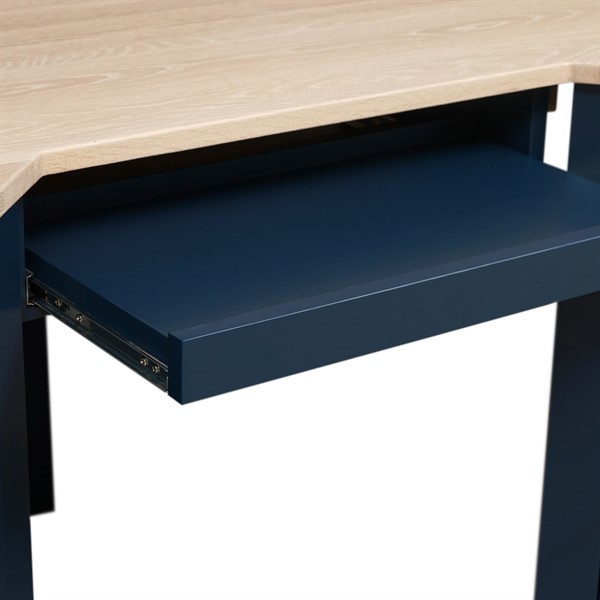 Chester Midnight Blue Corner Desk - The Cotswold Company
