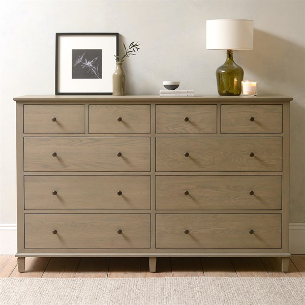 Bibury Smoked Oak 10 Drawer Chest of Drawers - The Cotswold Company ...