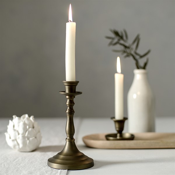 Hampton Candle Holder - Antique Brass - Tall - The Cotswold Company ...