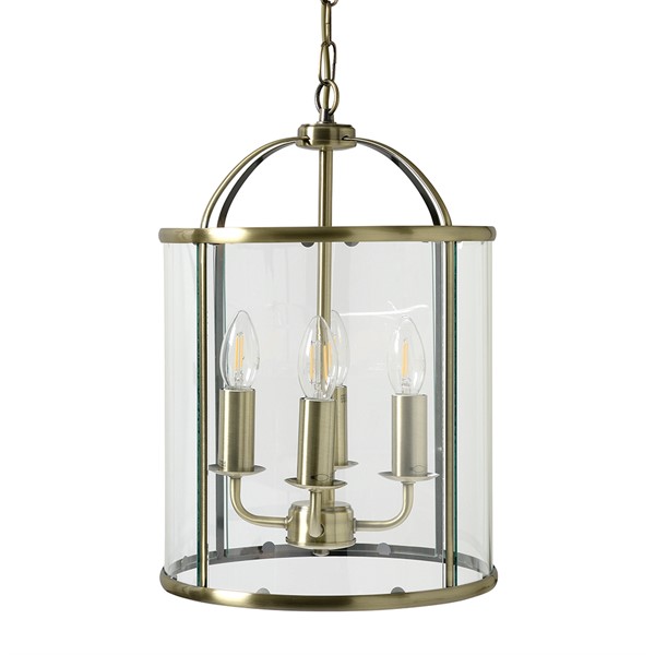 Marsden 4 Pendant Light - Antique Brass - The Cotswold Company