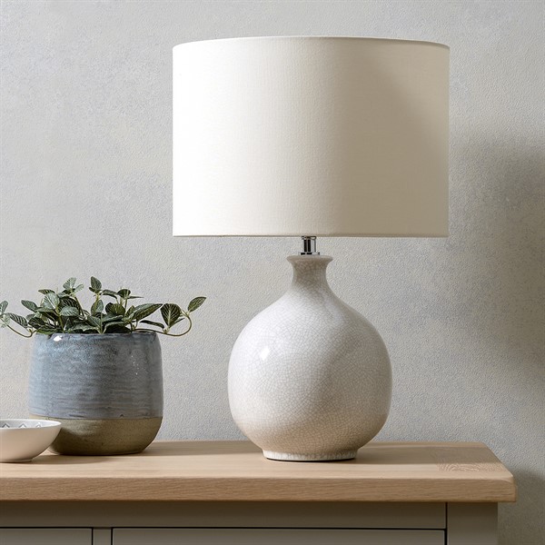 Rissington Crackle Glazed Table Lamp - The Cotswold Company