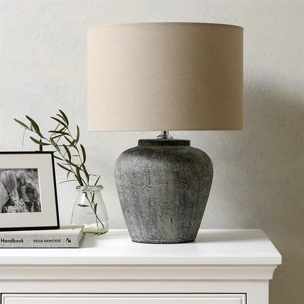 Briary Grey Table Lamp - The Cotswold Company